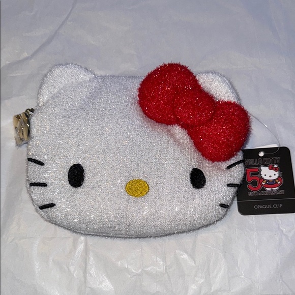 Hello Kitty | Accessories | Nwthello Kitty Sparkling Pouch With Red Bow ...